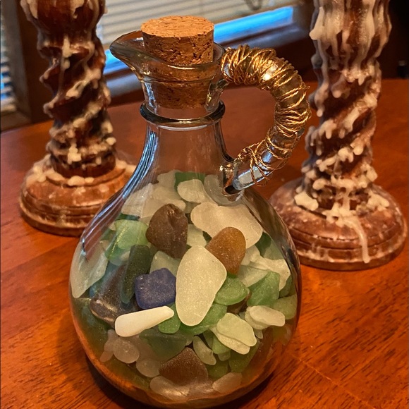 Accents | Corked Glass Pitcher Filled With Cape Breton Nova Scotia Sea ...